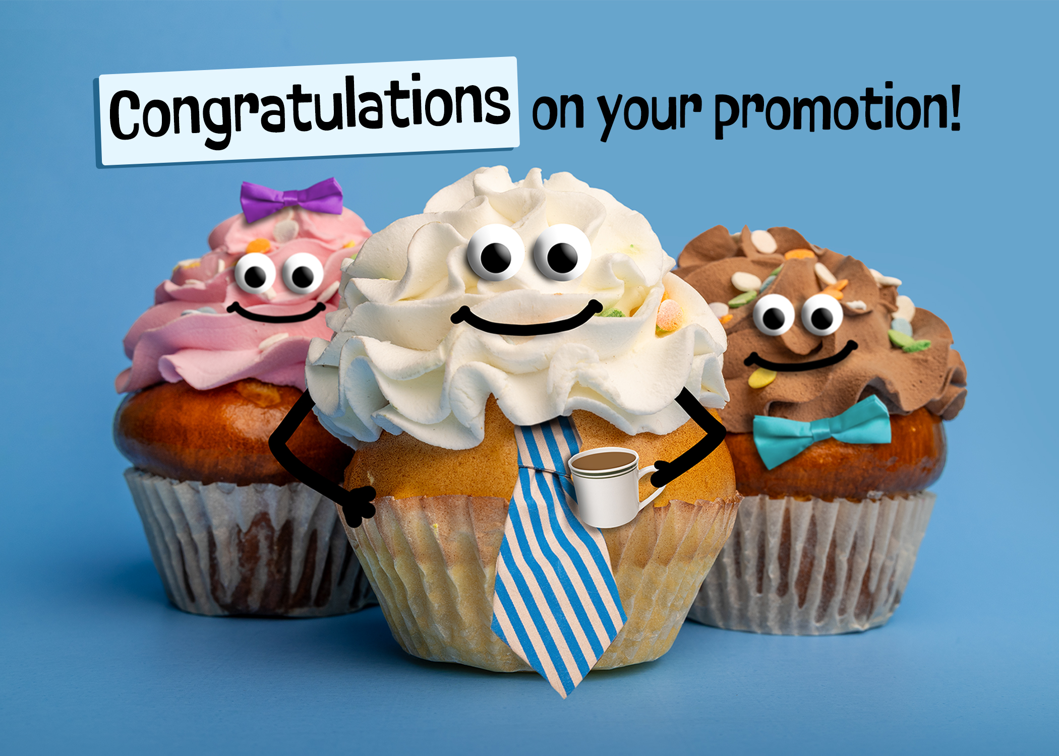 Congratulations on Promotion For Anyone Office Cupcakes Humor
