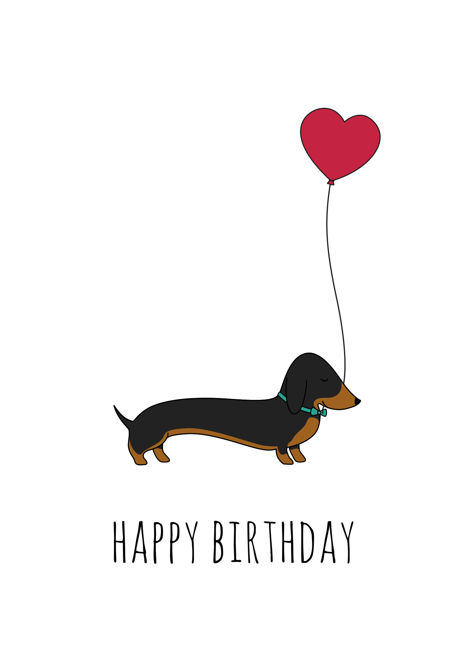 Birthday Dachshund